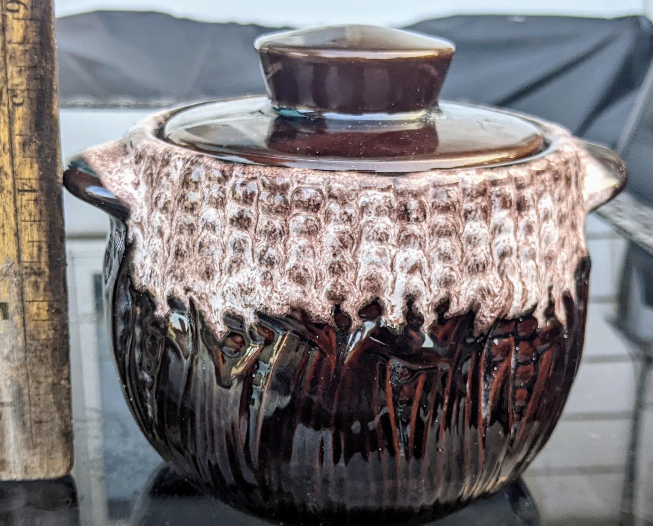Vintage Royal Canadian Art Pottery Ceramic Bean Pot 48 Oz Ottawa Canada ...