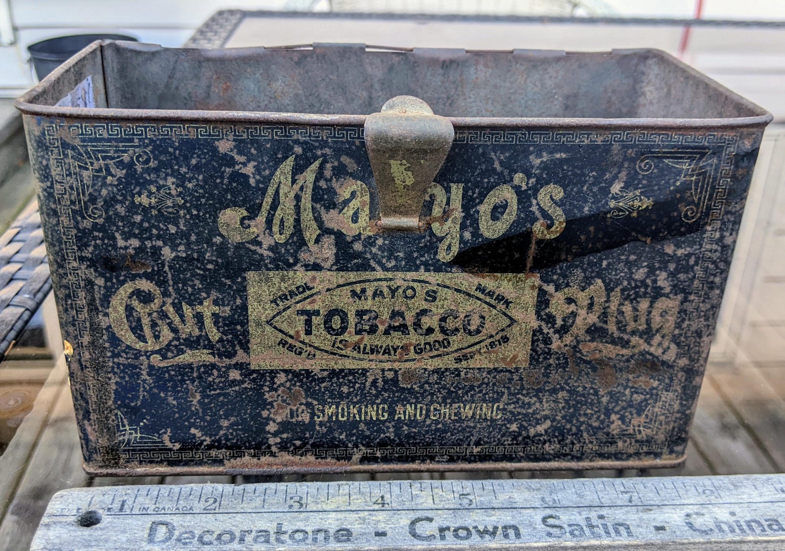 Antique MAYO'S CUT PLUG Metal Lunch Box Tobacco Tin - Etsy