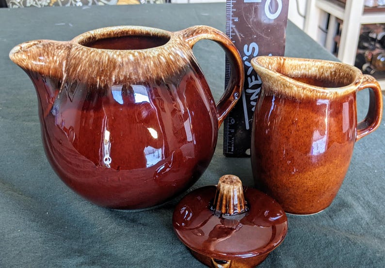 Vintage Hull Pottery Brown Drip Glaze Teapot Oven Proof Pottery USA Tea ...