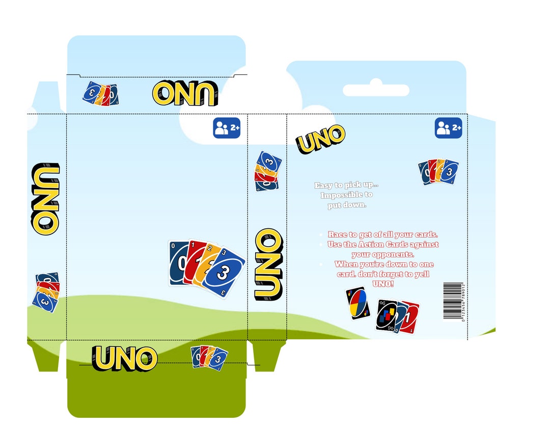 Uno Cards Editable Canva Template W/instructions - Etsy