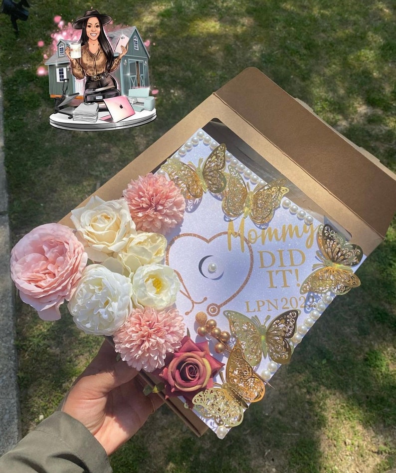 Mommy Did It Graduation Cap Topper Nurse , Lpn , Medical Assistant - Etsy