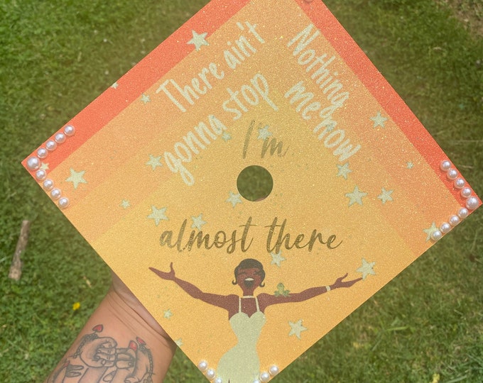 Im Almost There Graduation Cap Topper Princess Tiana - Etsy