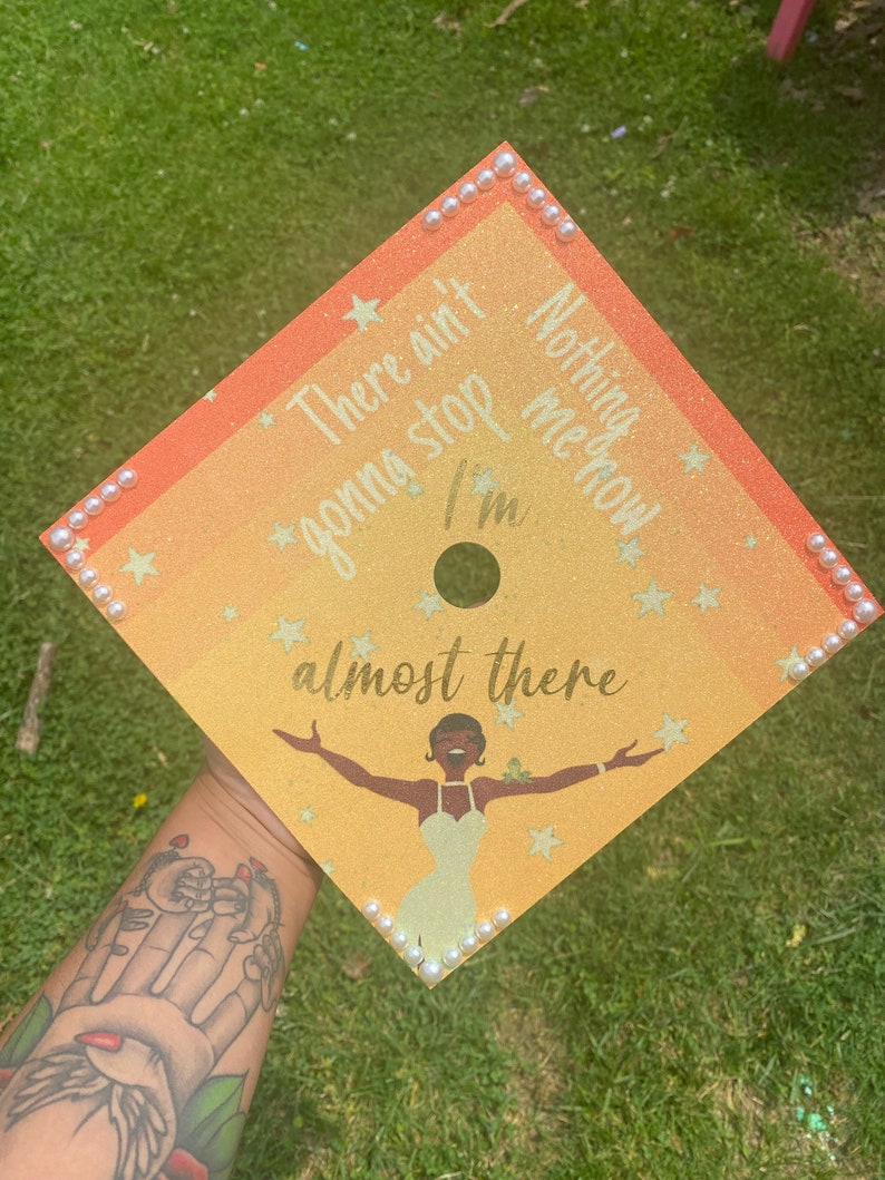 I’m Almost There Graduation Cap Topper Princess Tiana - Etsy
