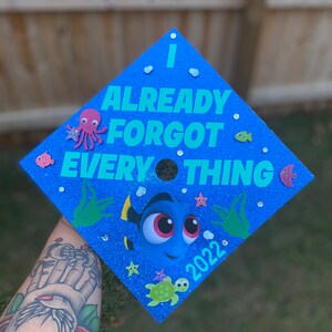 I Already Forgot Everything Dory Graduation Cap Topper - Etsy
