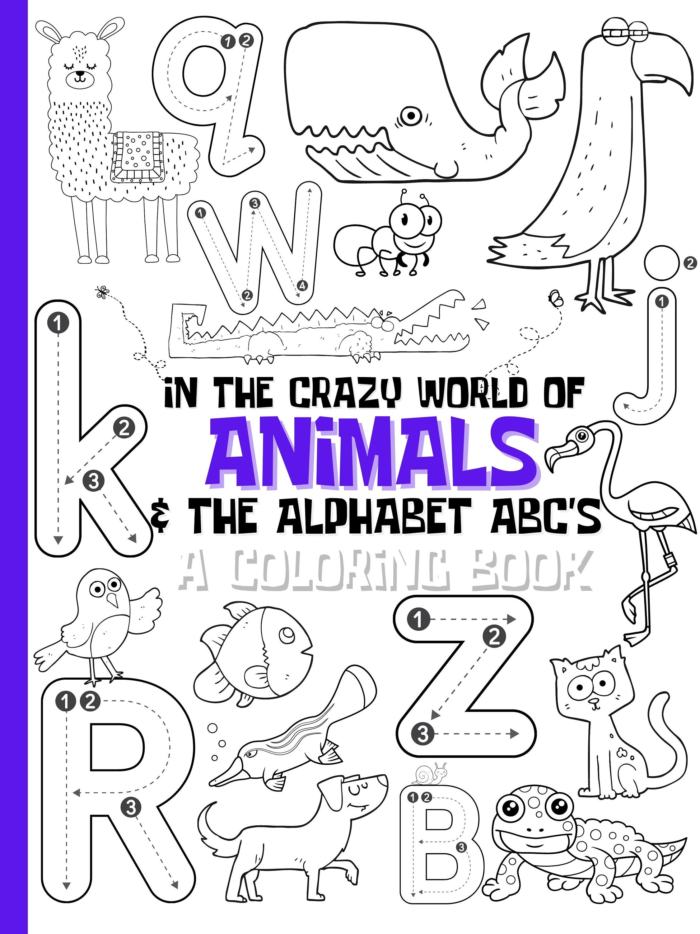 50+ Unique ABC Animals Coloring Pages, My First Alphabet and Animals ...
