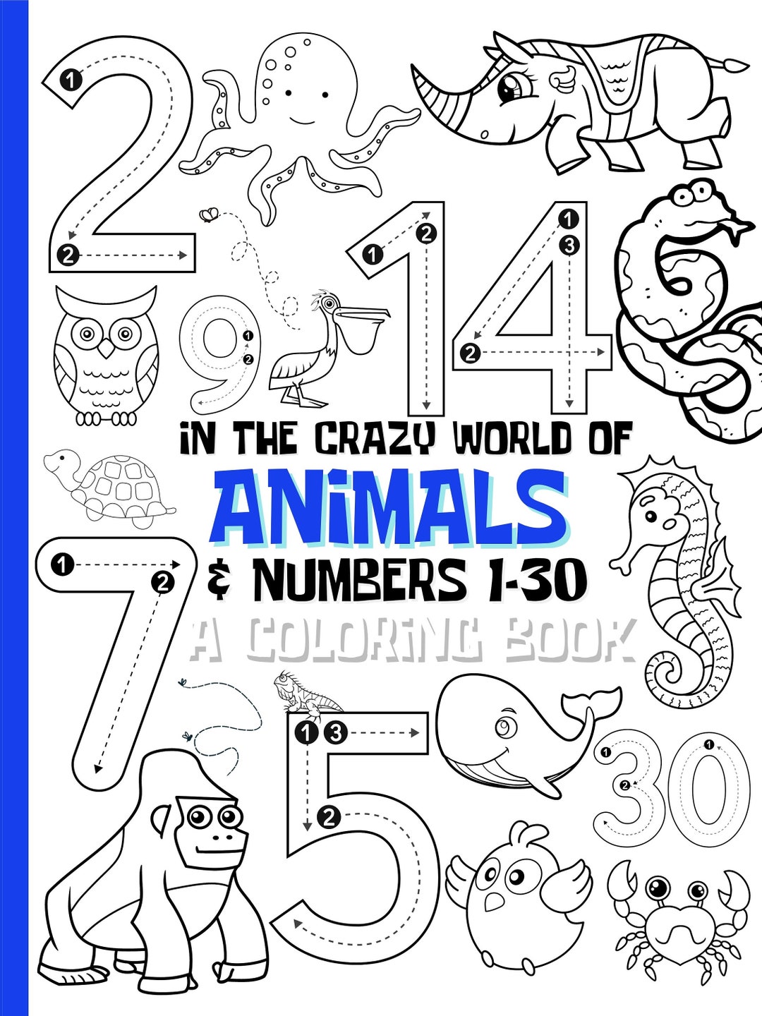 50+ Unique 123 Animals Coloring Pages, My First Numbers and Animals ...