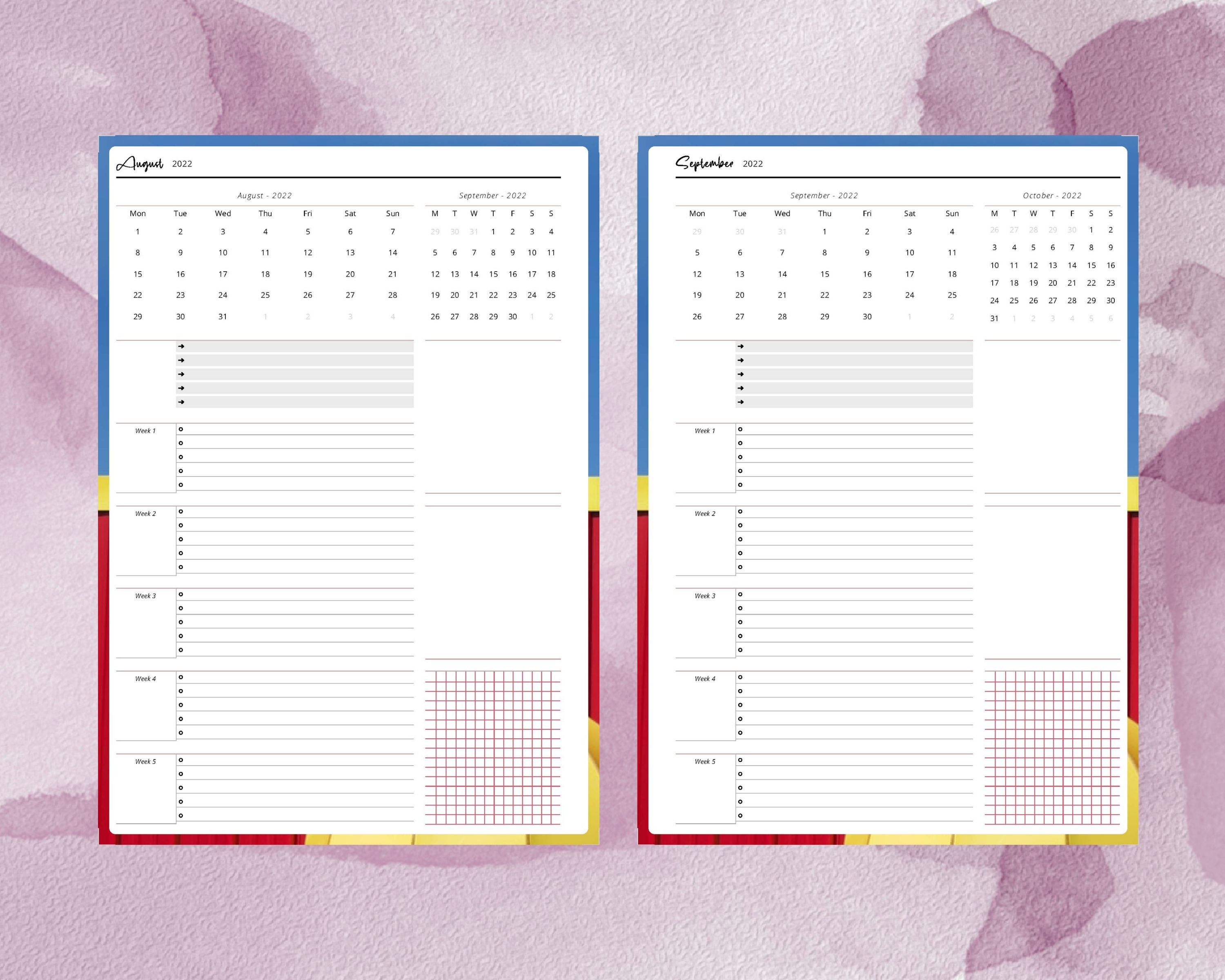 Homeschool Calendar, 2022-2023 School Calendar, Kids Calendar, Academic ...