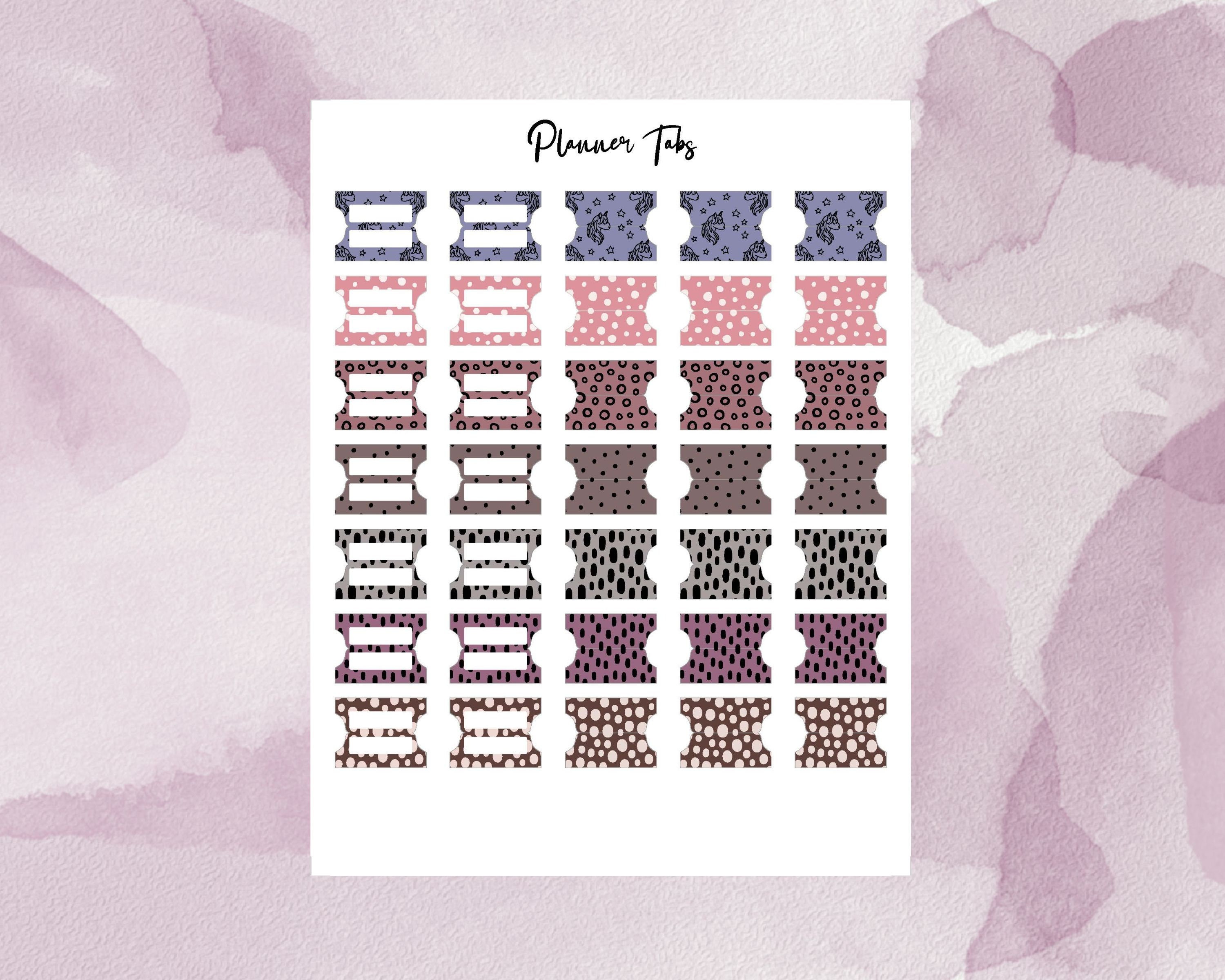 Planner Tab, Printable Folder Tab, Fold Over Tabs, Binder Tabs, in ...