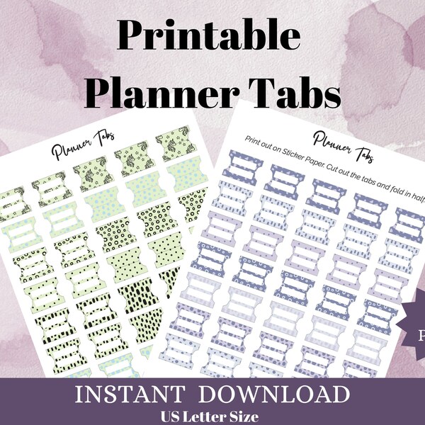 Printable Binder Tab - Etsy