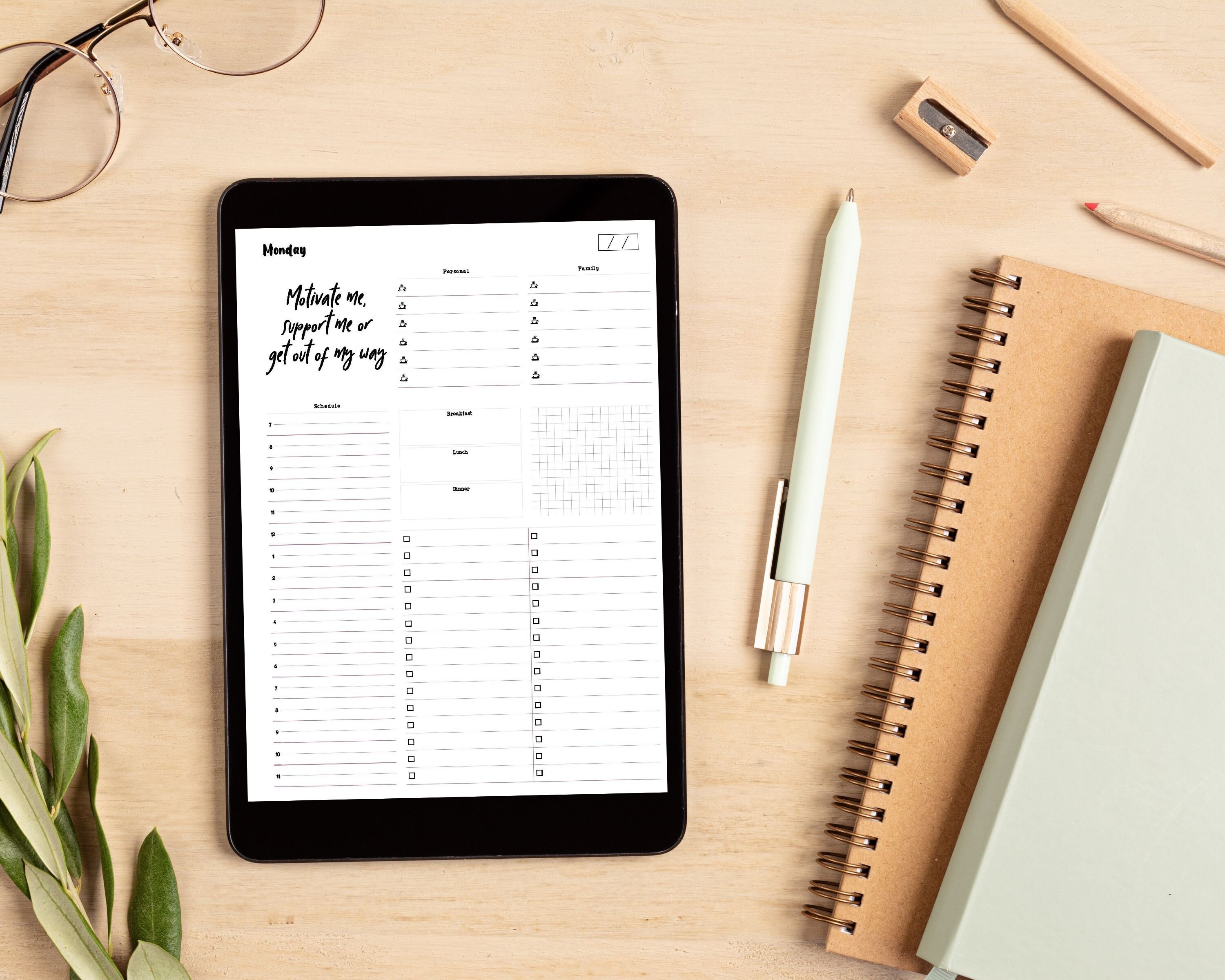 Boss Babe Daily Planner, Monday to Sunday Planner, Daily Planner ...