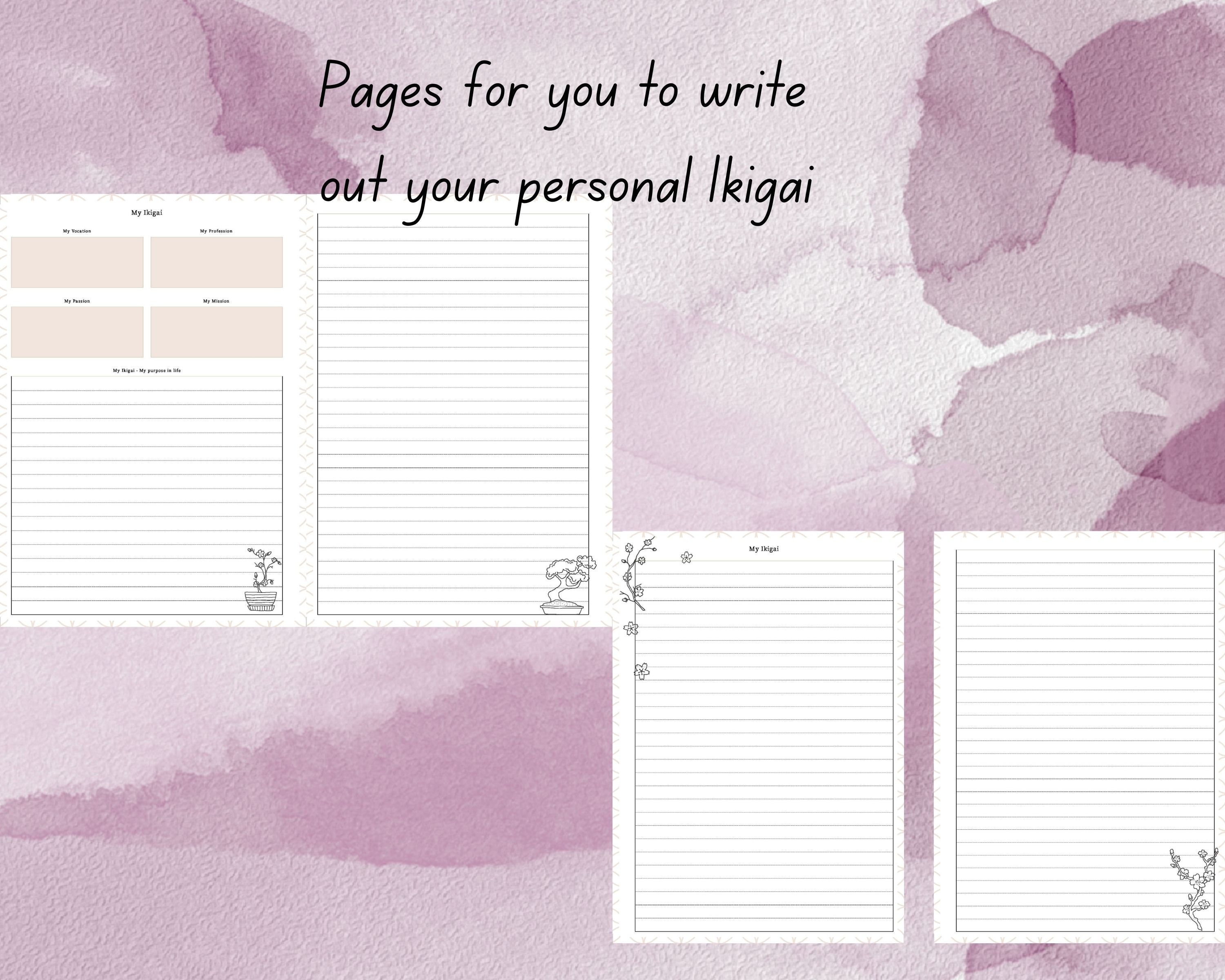 Find Your Ikigai. Ikigai Template and Workbook. Daily, Weekly and ...