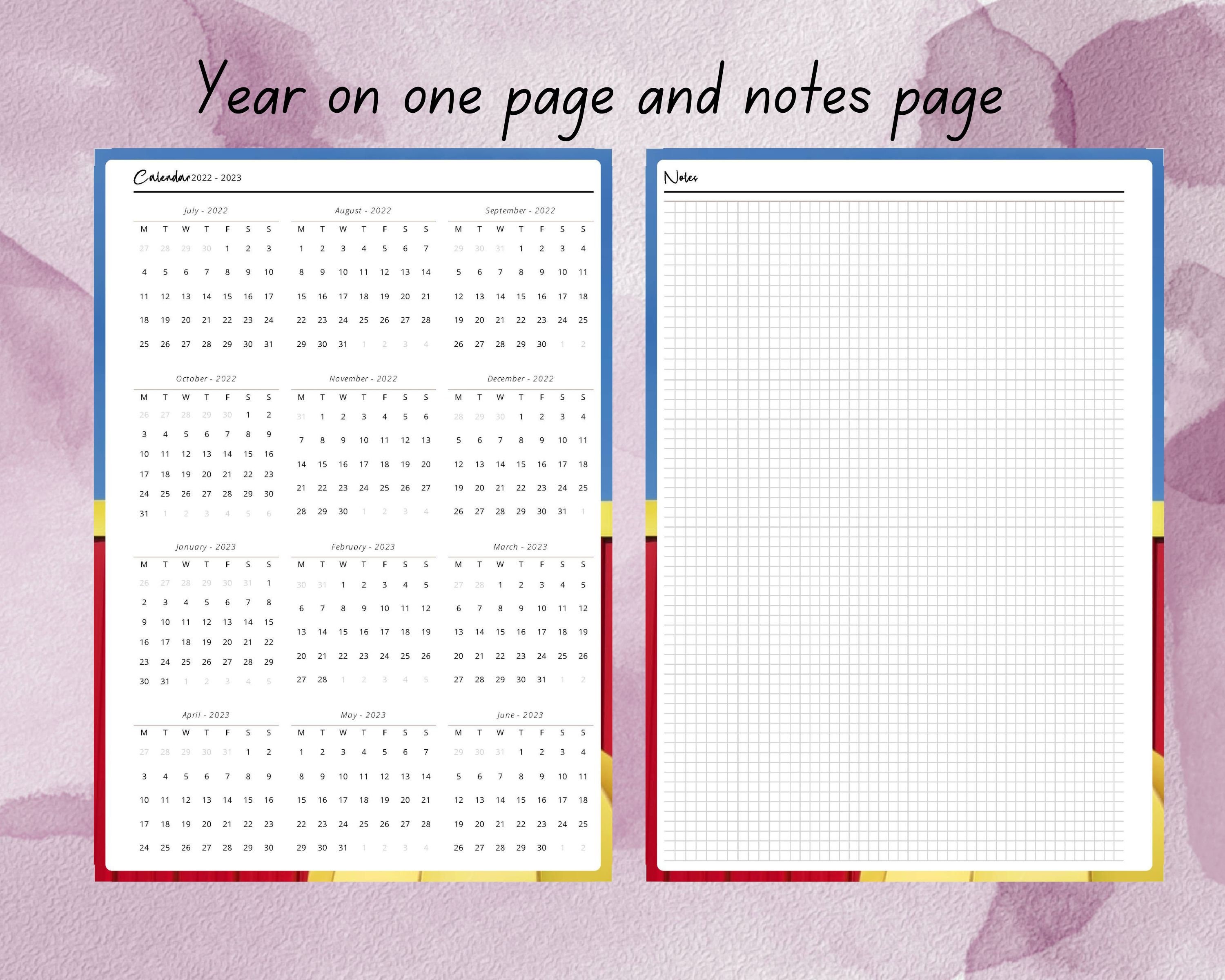 Homeschool Calendar, 2022-2023 School Calendar, Kids Calendar, Academic ...