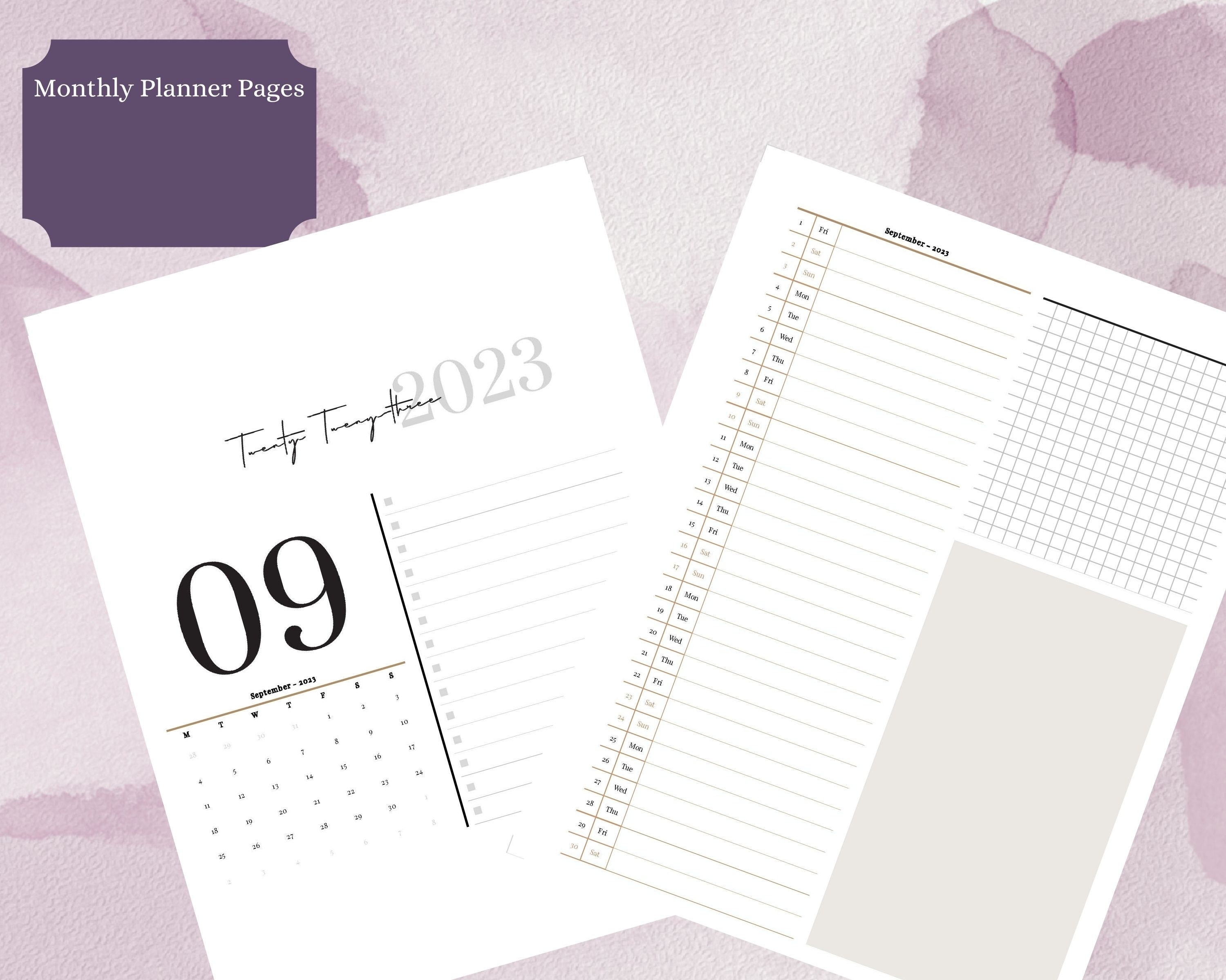 2023 Calendar, 2023 Planner Bundle, Printable and Digital Planner, 2023 ...
