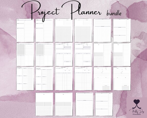 Project Planner Printable Project Bundle Productivity - Etsy