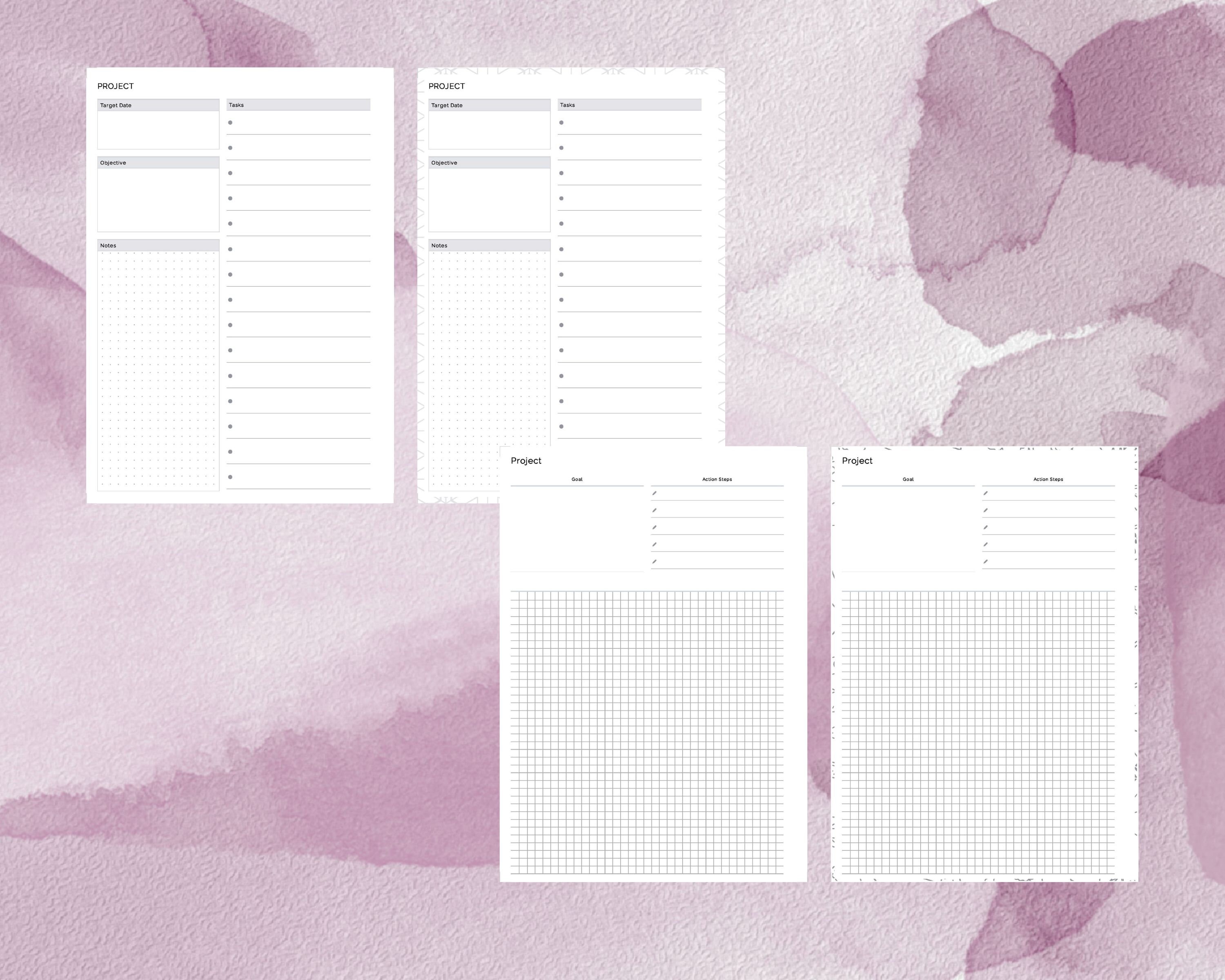 Project Planner, Printable Project Bundle , Productivity Planner, Task ...