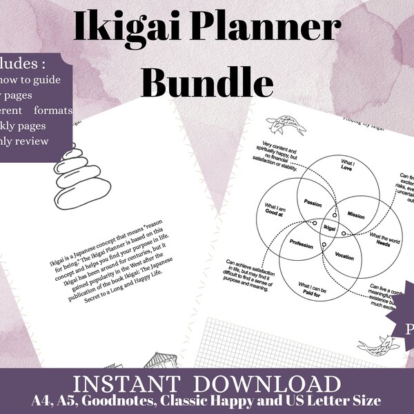 Ikigai Workbook - Etsy