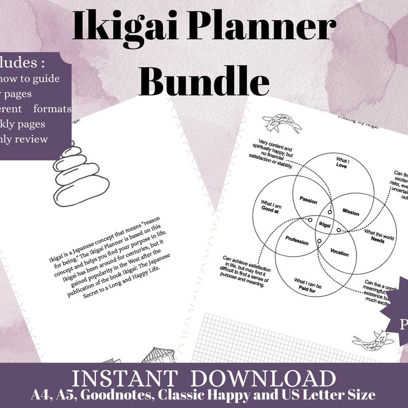 Ikigai Workbook - Etsy