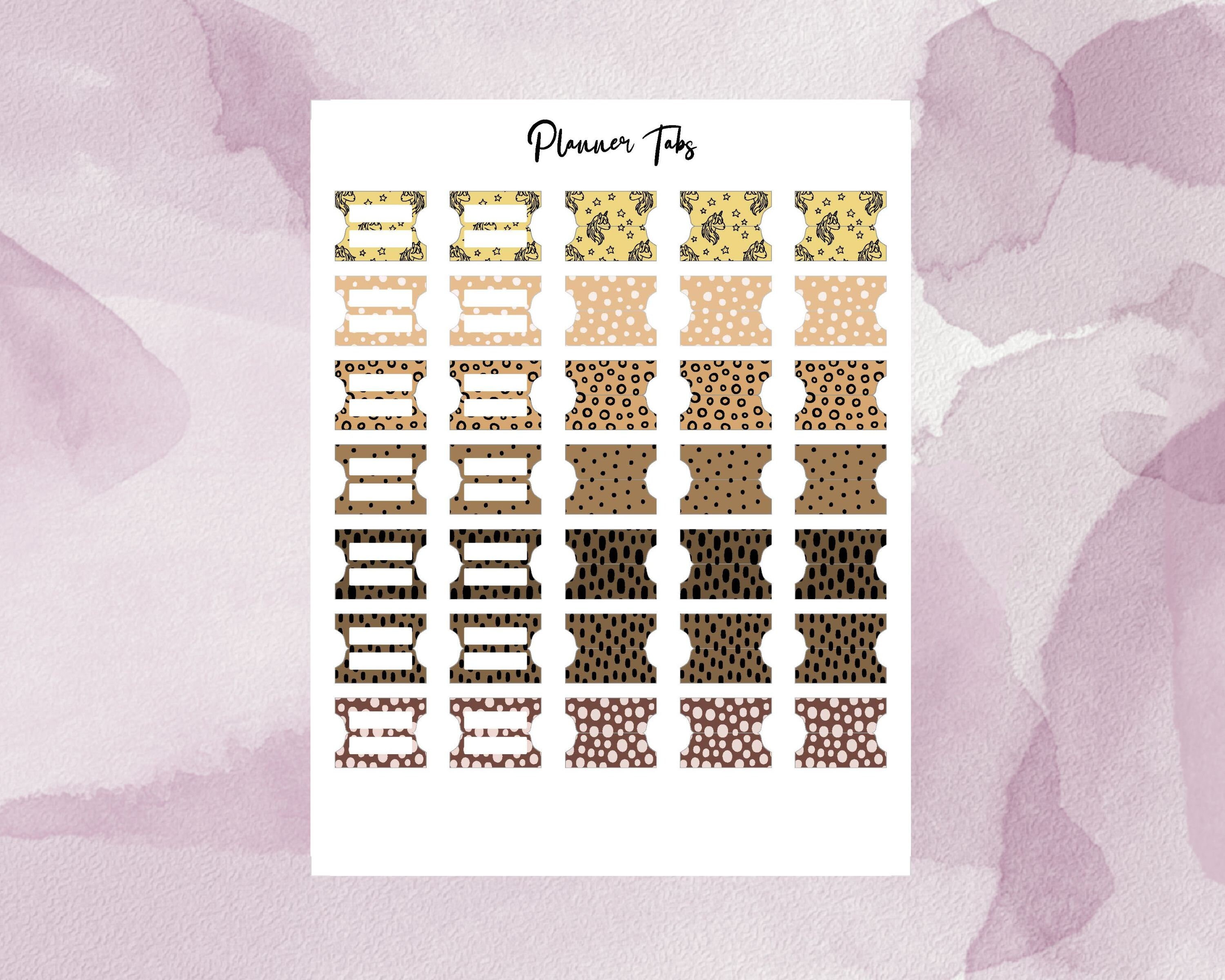 Planner Tab, Printable Folder Tab, Fold Over Tabs, Binder Tabs, in ...