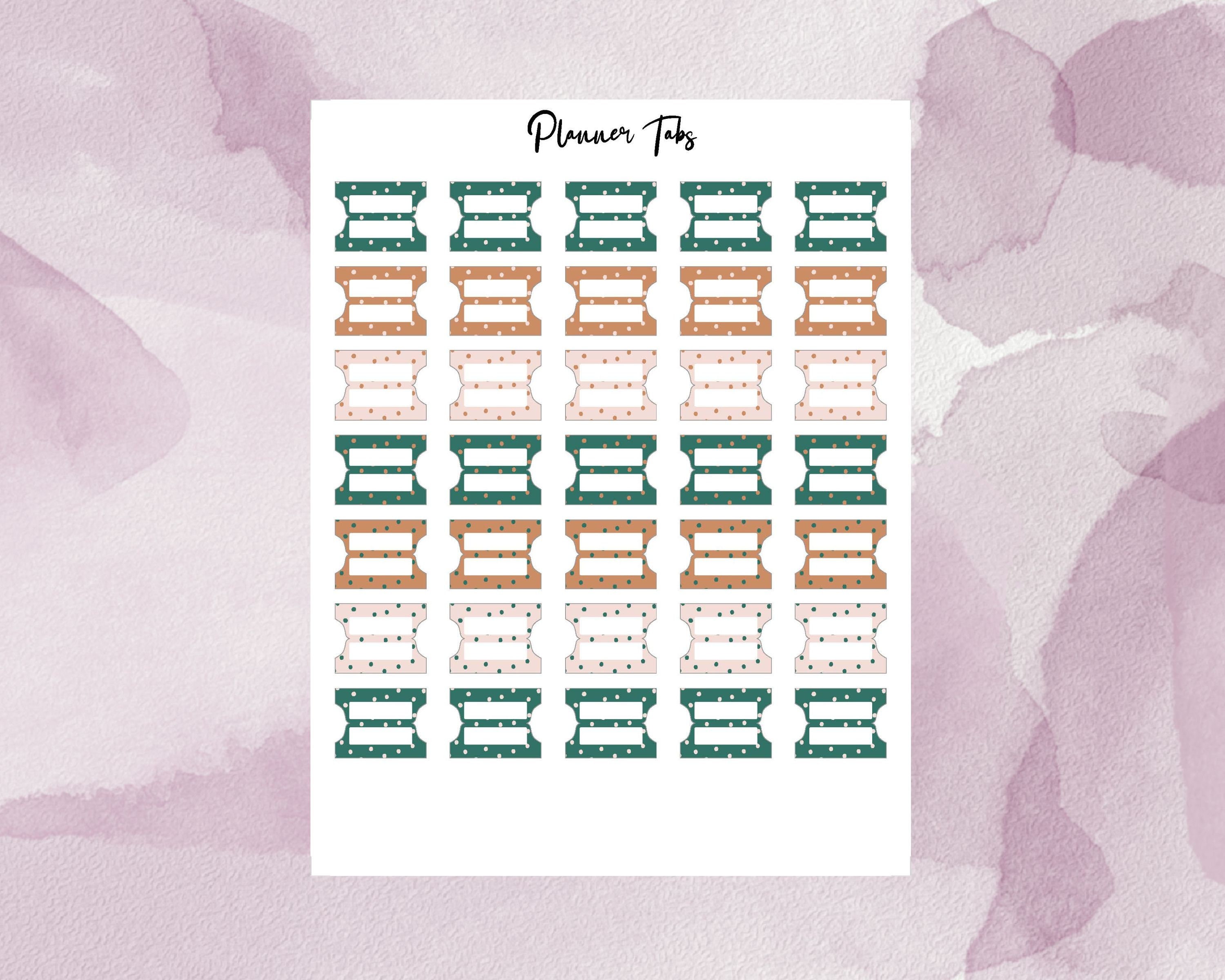 Planner Tab, Printable Folder Tab, Fold Over Tabs, Binder Tabs, in ...