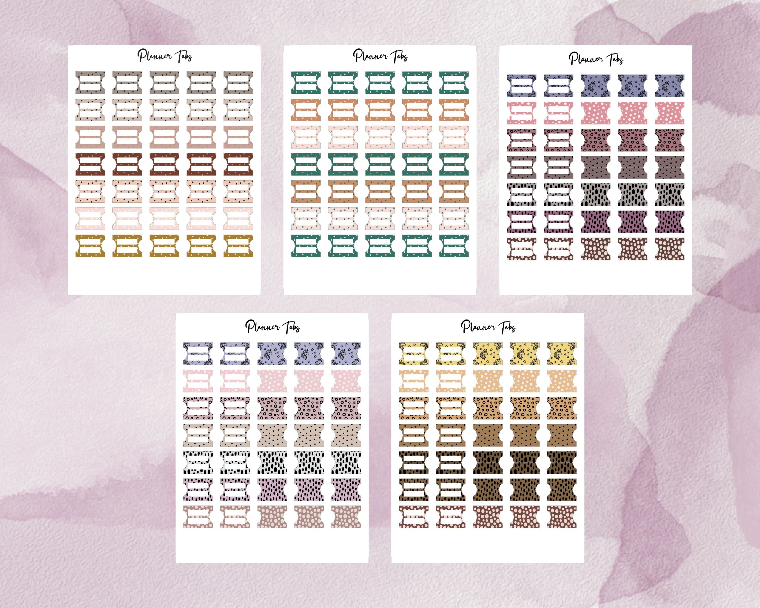 Planner Tab, Printable Folder Tab, Fold Over Tabs, Binder Tabs, in ...