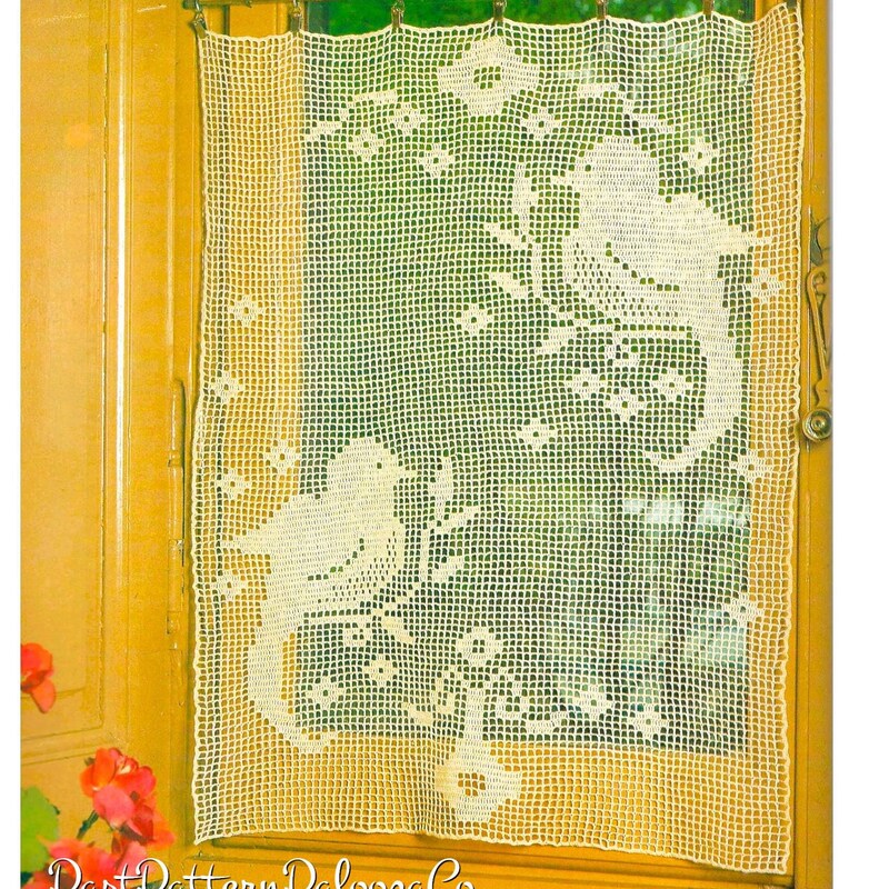Crocheted Lace Curtain Birds - Etsy