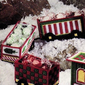 Vintage Santa Express Holiday Train Patterns in Plastic Canvas ...