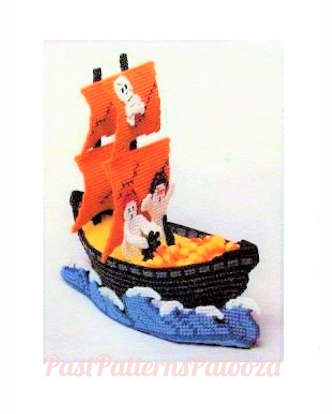 Vintage Plastic Canvas Pattern Ghost Candy Ship PDF Instant - Etsy Canada
