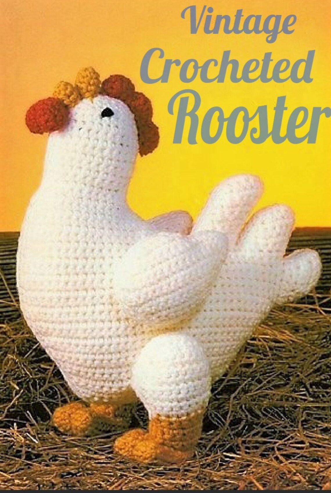 Vintage Crochet Pattern 13 Chicken Rooster PDF Instant - Etsy