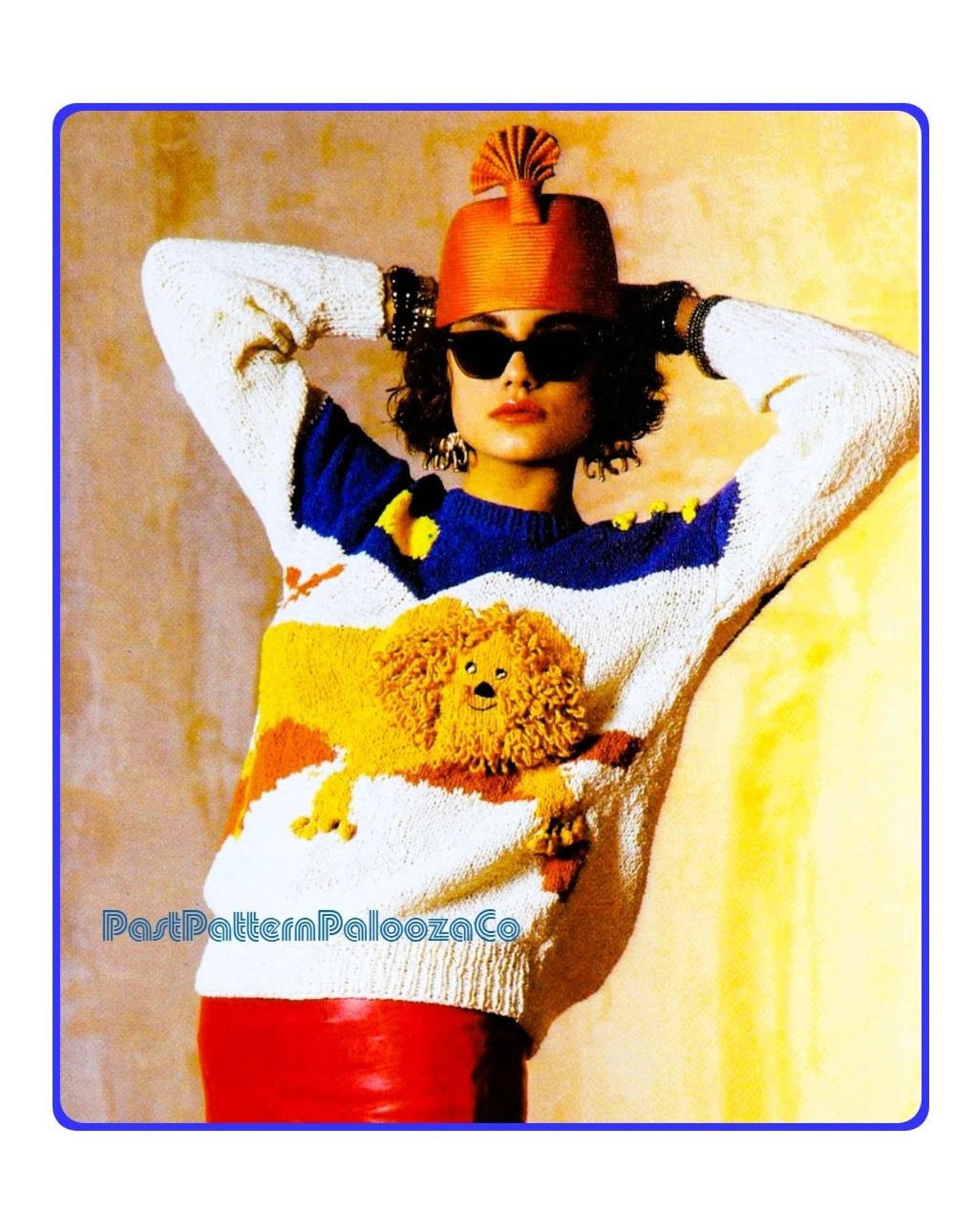Vintage Knitting Pattern Womens Lion Sweater PDF Instant Digital ...