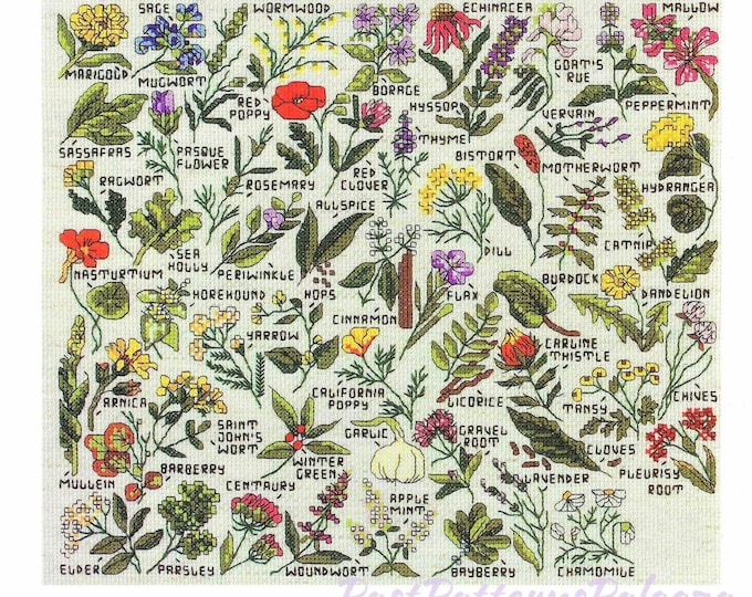 Vintage Crewel Embroidery Pattern Woodland Animals Berries Flower ...