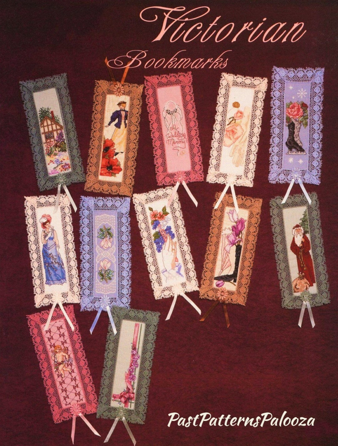 Vintage Cross Stitch Patterns Victorian Bookmarks PDF Instant Digital ...