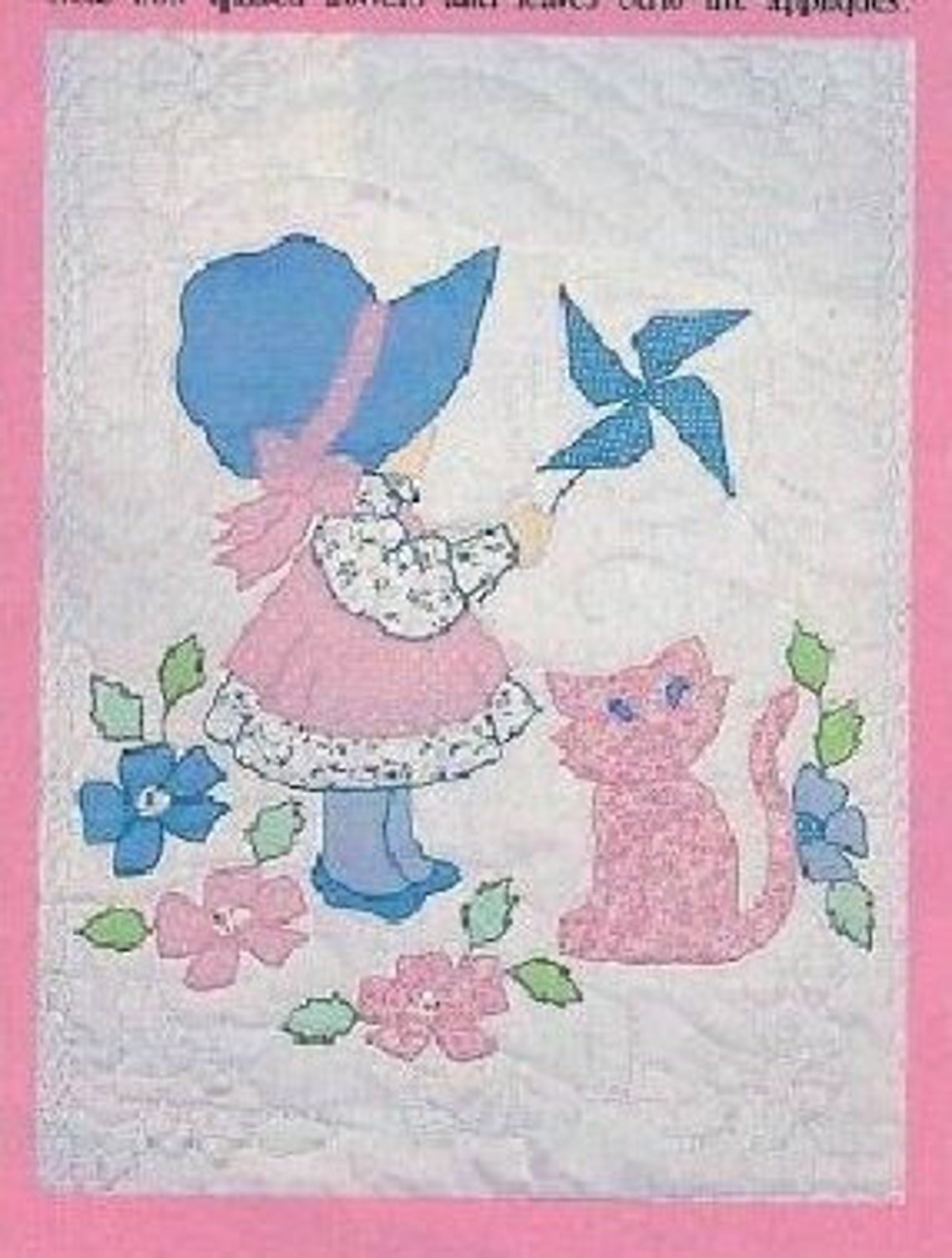 Vintage Sewing Pattern Sunbonnet Sue Quilt & Pillow Shams Set PDF ...