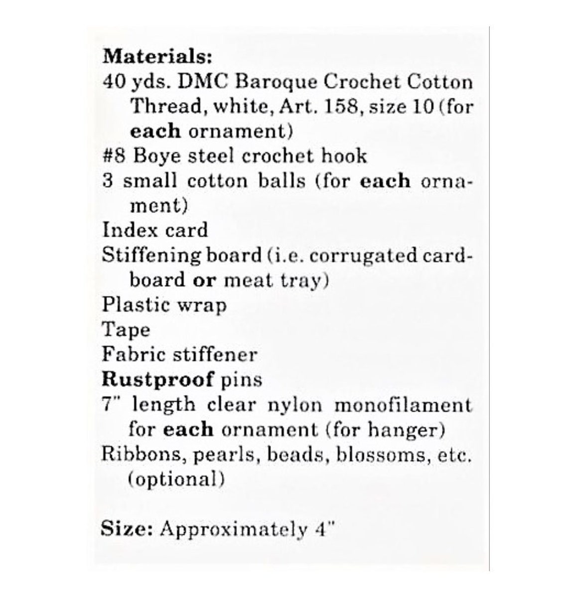 Vintage Thread Crochet Pattern 4 Standing Lace Christmas - Etsy