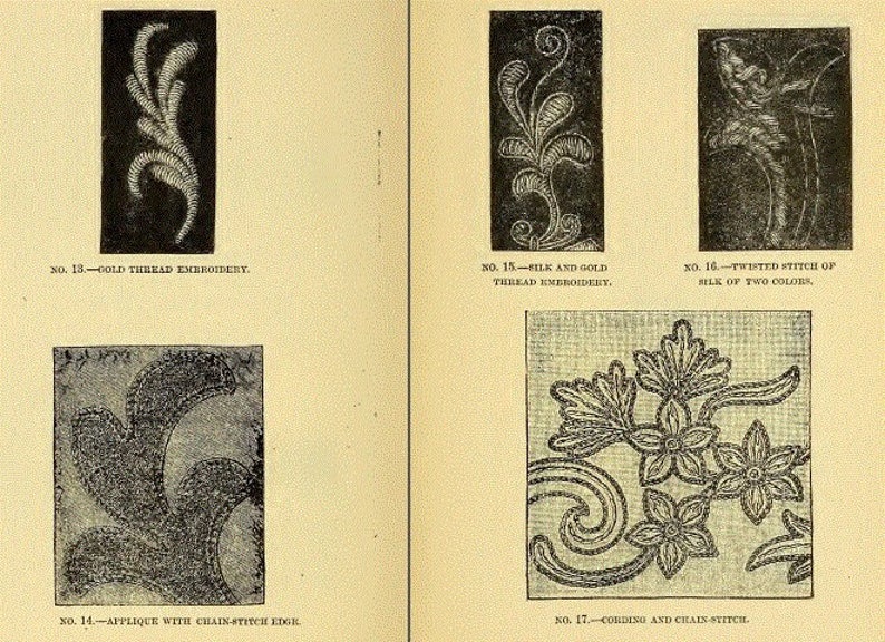 Antique 1885 Fancy Work Recreations Complete Guide to Knitting Crochet ...