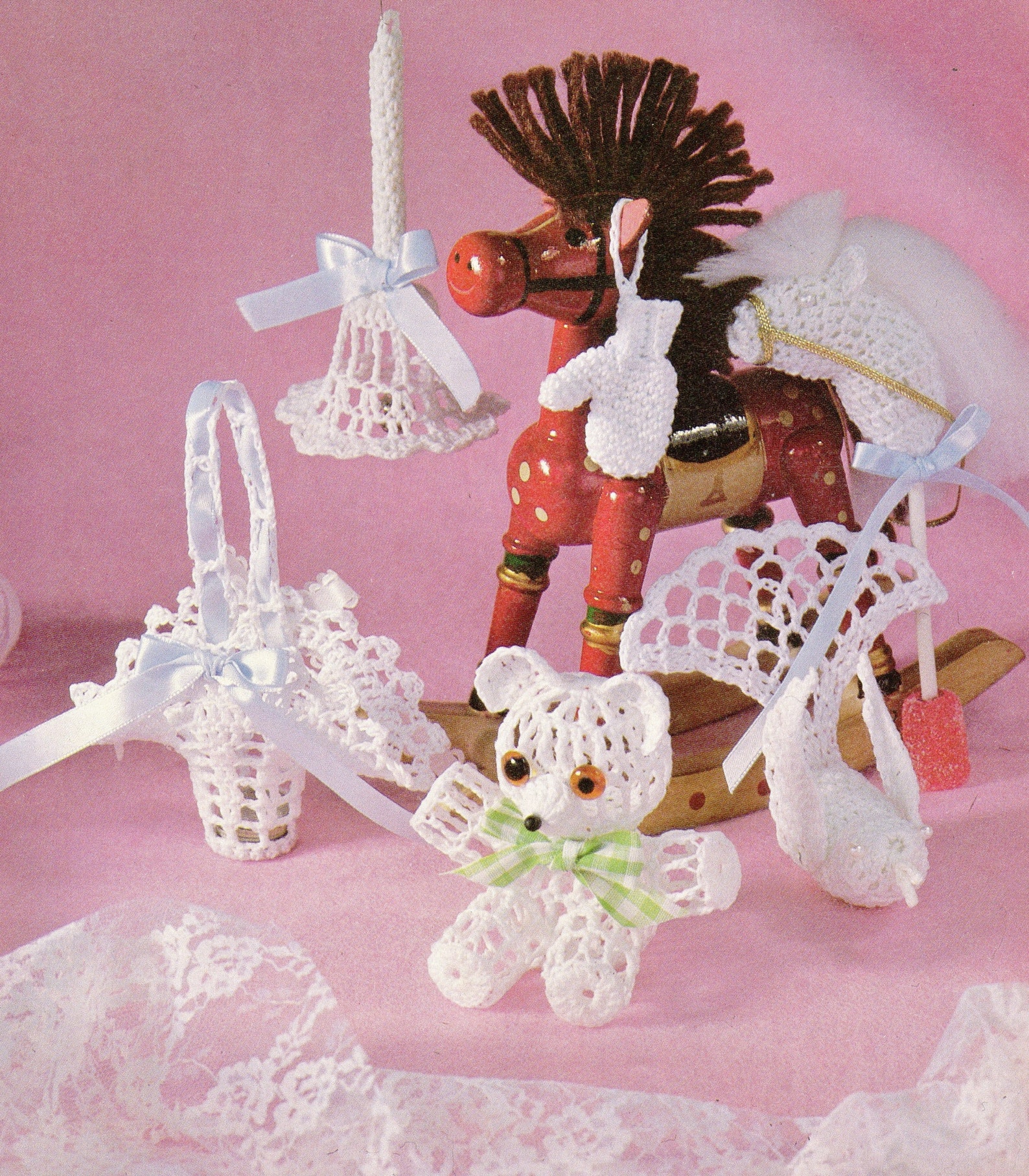 Vintage Crochet Patterns Thread Lace Victorian Ornaments Christmas Tree ...
