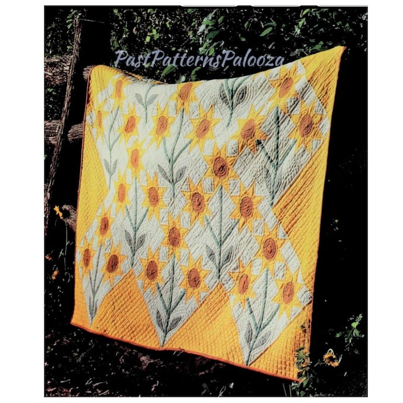 Vintage Quilt Sunflower - Etsy UK