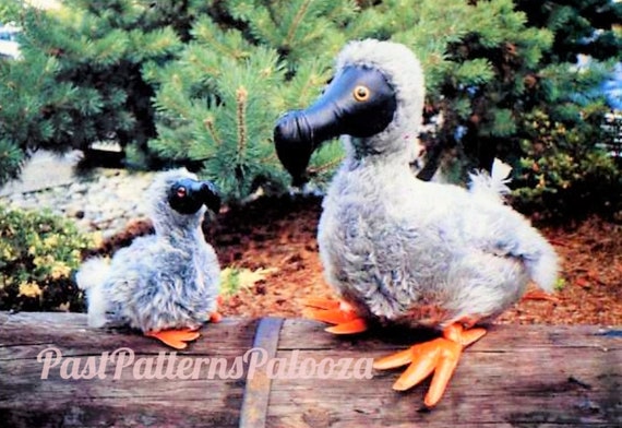 Vintage Sewing Pattern Dodo Bird Family Mama and Baby Faux Fur - Etsy