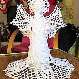 Vintage Thread Crochet Pattern 9 Christmas Angel Centerpiece Pretty ...