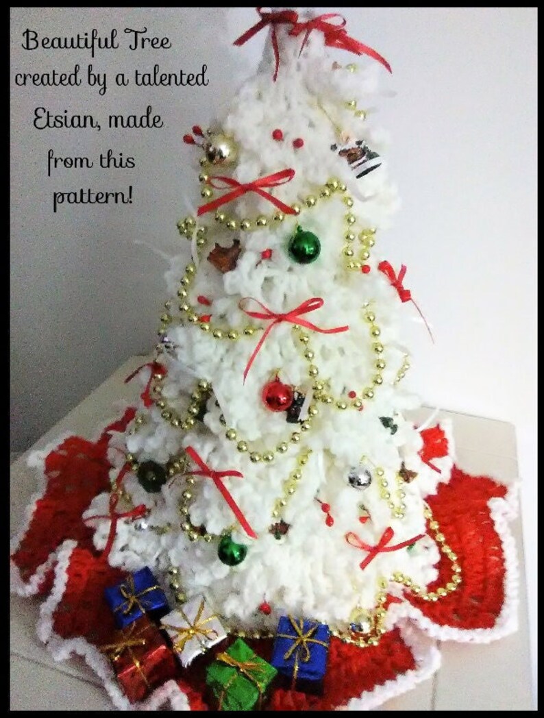Vintage Crochet Pattern 12 Snowy Christmas Tree - Etsy