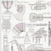 Vintage Cross Stitch Patterns Mini Musical Instruments Motifs PDF ...