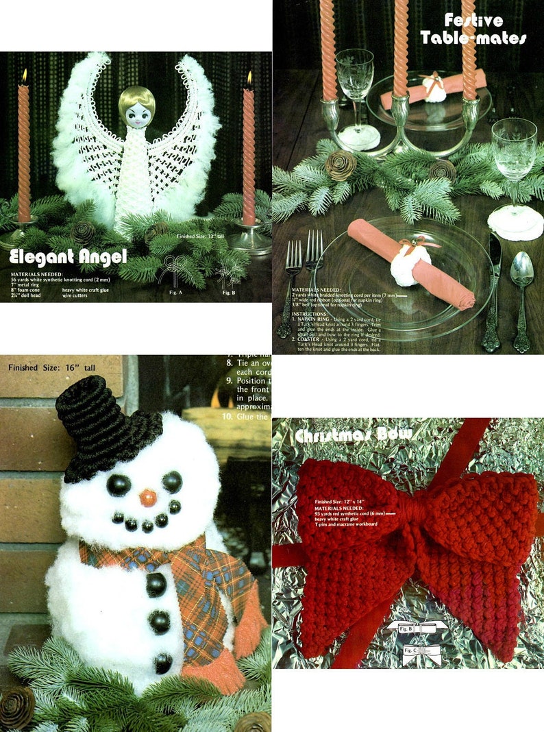 Vintage Christmas Macrame Patterns Deck the Halls Book PDF - Etsy