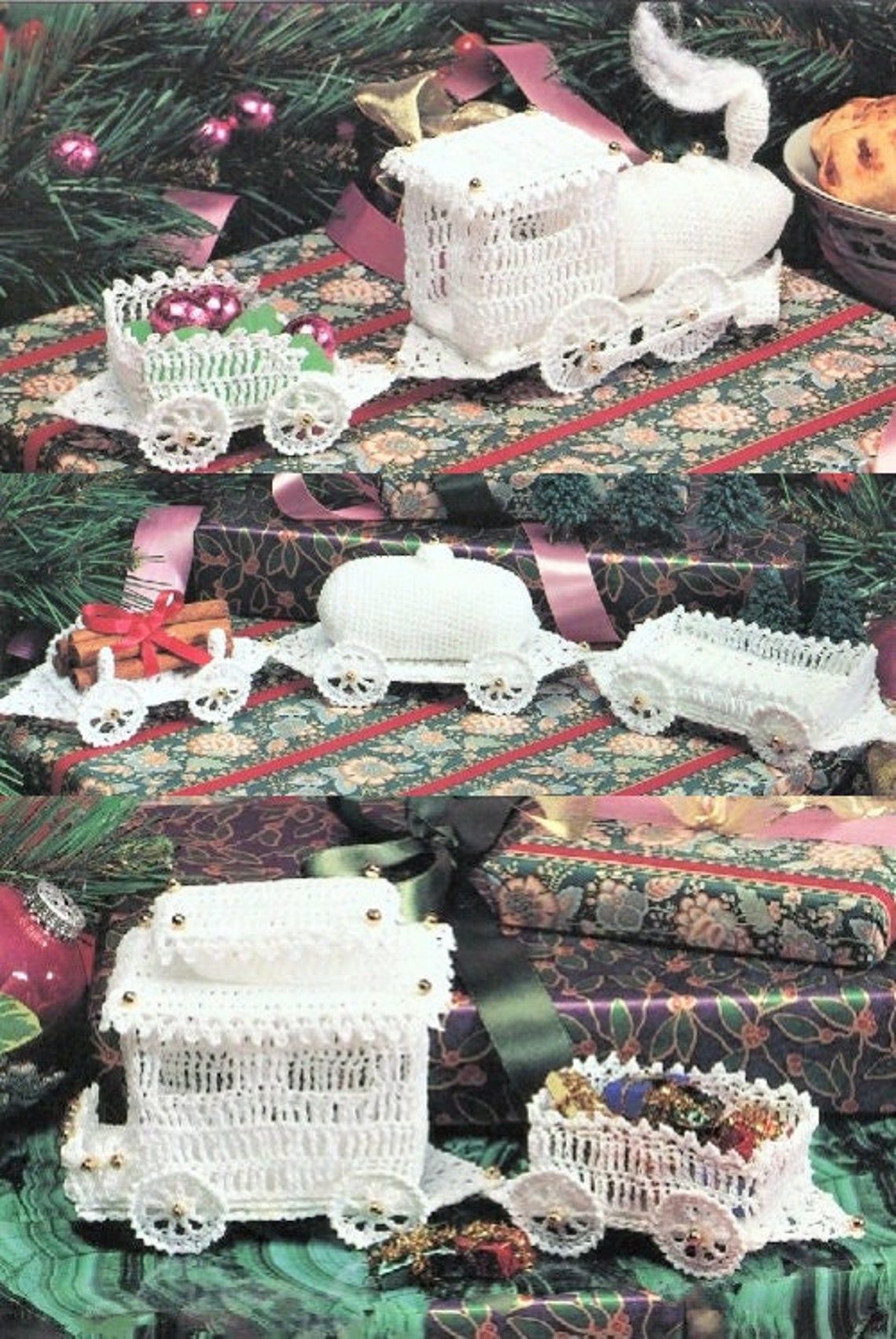 Vintage Crochet Pattern Christmas Train Holiday Express PDF Instant ...