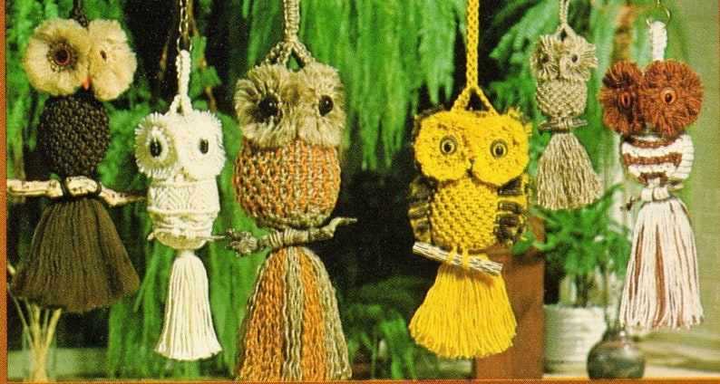 Vintage 1978 How to Make A Macrame Owl Patterns Book PDF - Etsy