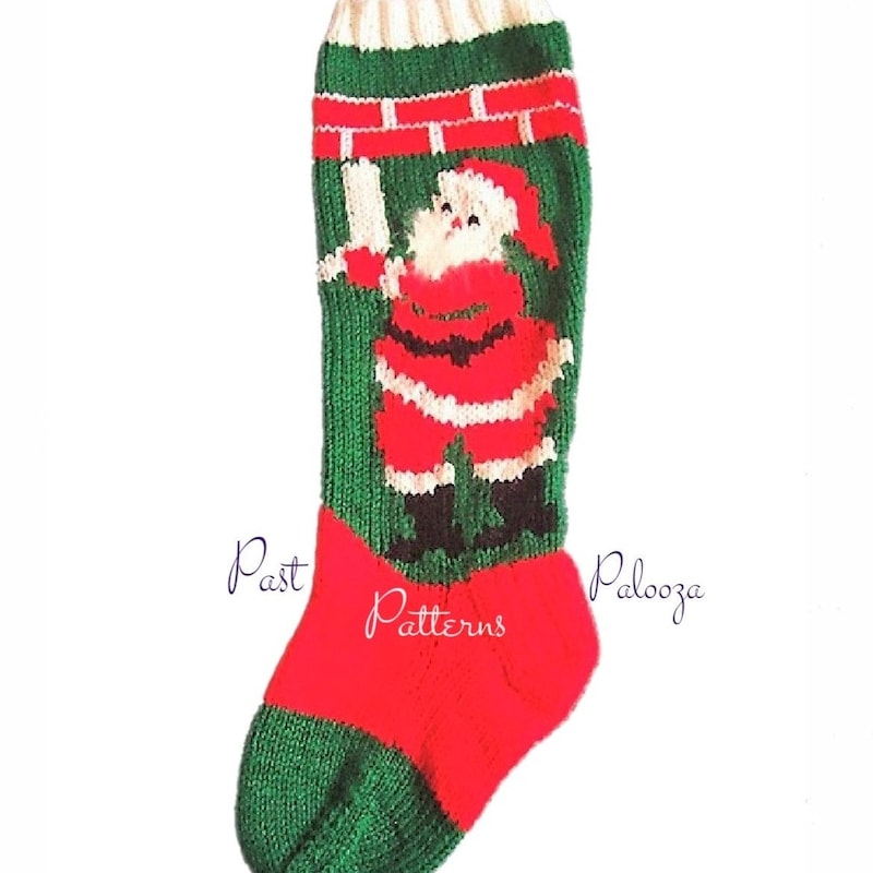 Retro Knit Santa Stocking - Etsy
