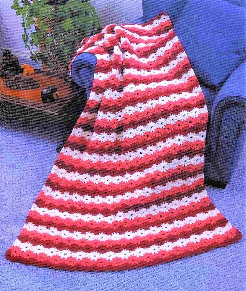 Vintage Crochet Pattern Daisy Chains Afghan Pattern PDF - Etsy