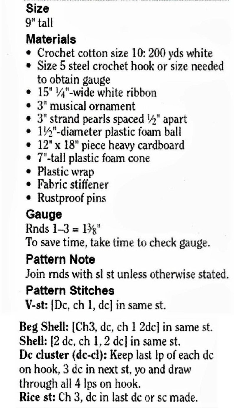 Vintage Thread Crochet Pattern 9 Christmas Angel - Etsy