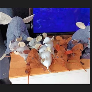 Vintage Sewing Pattern 4" Realistic Little Mouse Faux Fur Fabric Soft ...