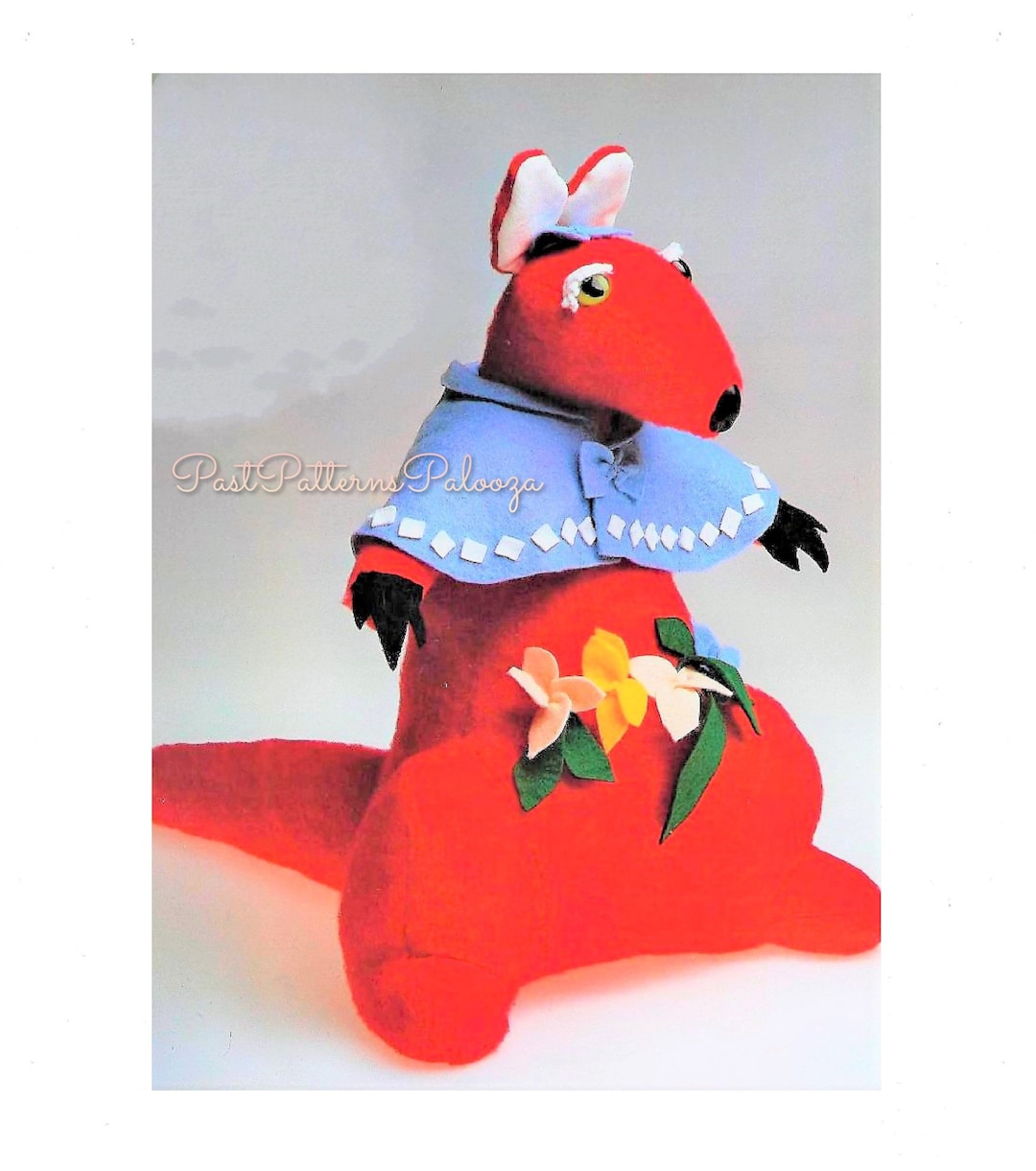 Vintage Sewing Pattern 18" Plush Wallaby Soft Stuffed Toy PDF Instant ...