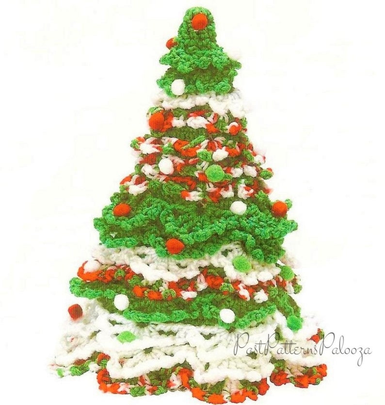 Vintage Crochet Pattern 12 Snowy Christmas Tree - Etsy