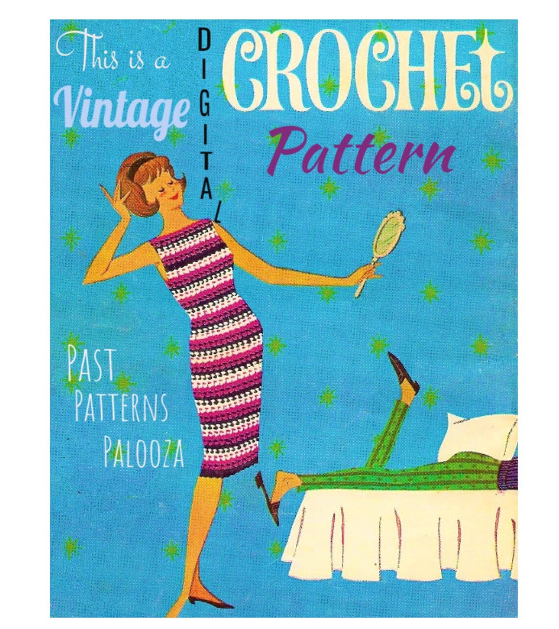 Vintage Crochet Afghan Tea Cups Tea Time Pattern PDF Instant Digital ...